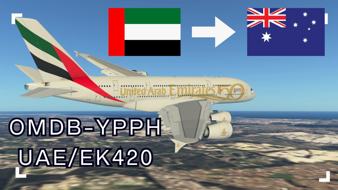 INFINITE FLIGHT | EK420 Dubai (DXB) -Perth (PER) Emirates A380 - YouTube