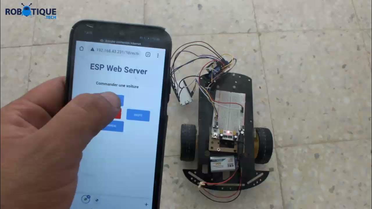 Commander une voiture contrôlée par la carte ESP32 via une connexion ...