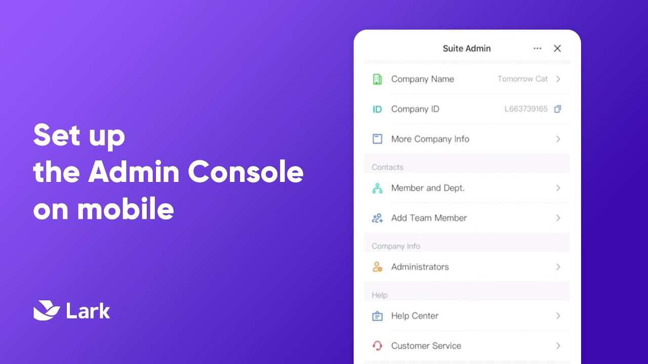 Lark Admins | Set up the Admin console on mobile - YouTube