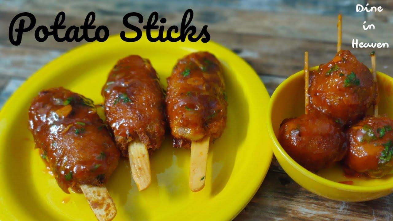 Potato Sticks/Potato Lolipops Recipe||Homemade Recipe||Dine in Heaven ...