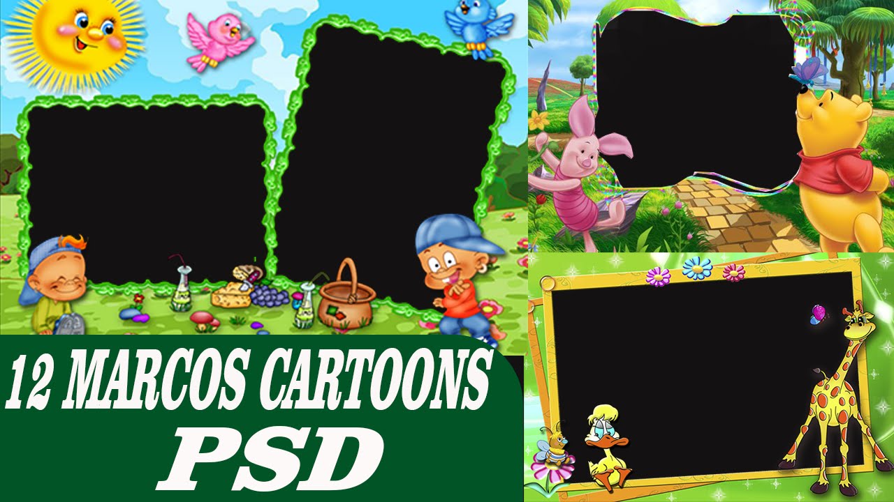 Marcos Cartoons 12 plantillas psd para editar en photoshop edición 2015 ...