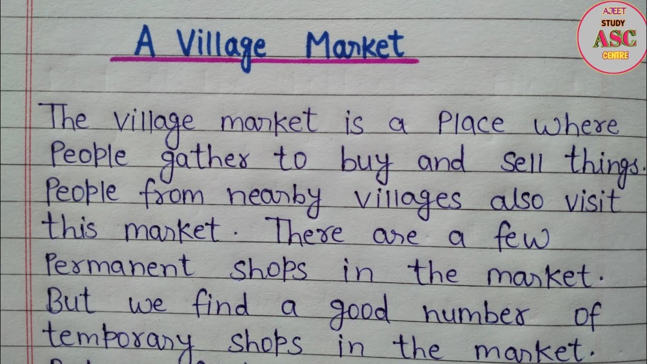 A Village Market || Short paragraph on A village market || ग्रामीण हाट ...
