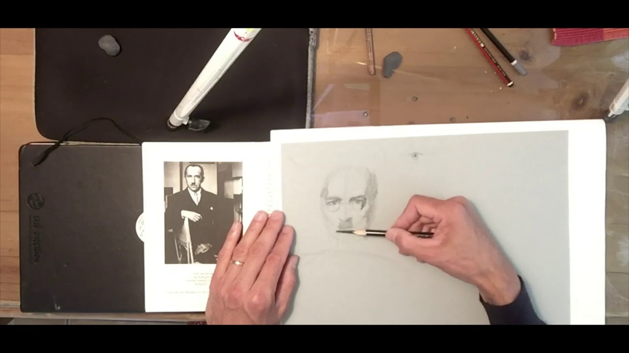 White Chalk Portrait Lesson by William A Nathans - YouTube