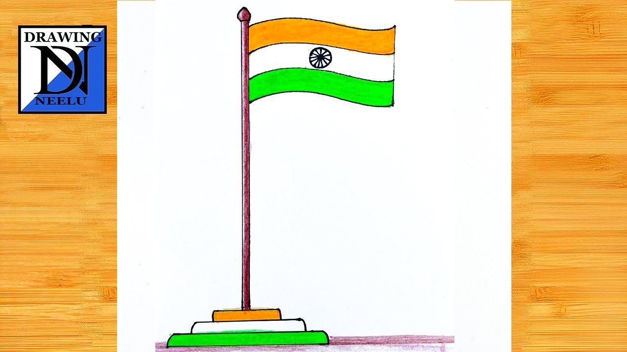 How to draw National flag of india || national flag drawing ...