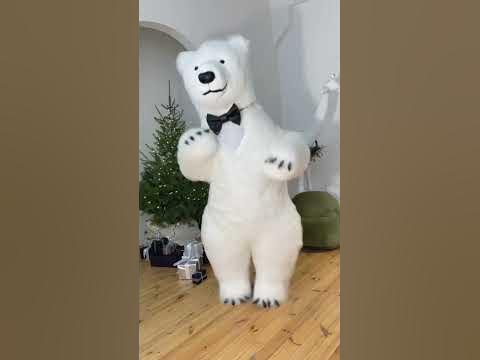 Надувной Мишка на заказ . Ростовый медведь ! - YouTube