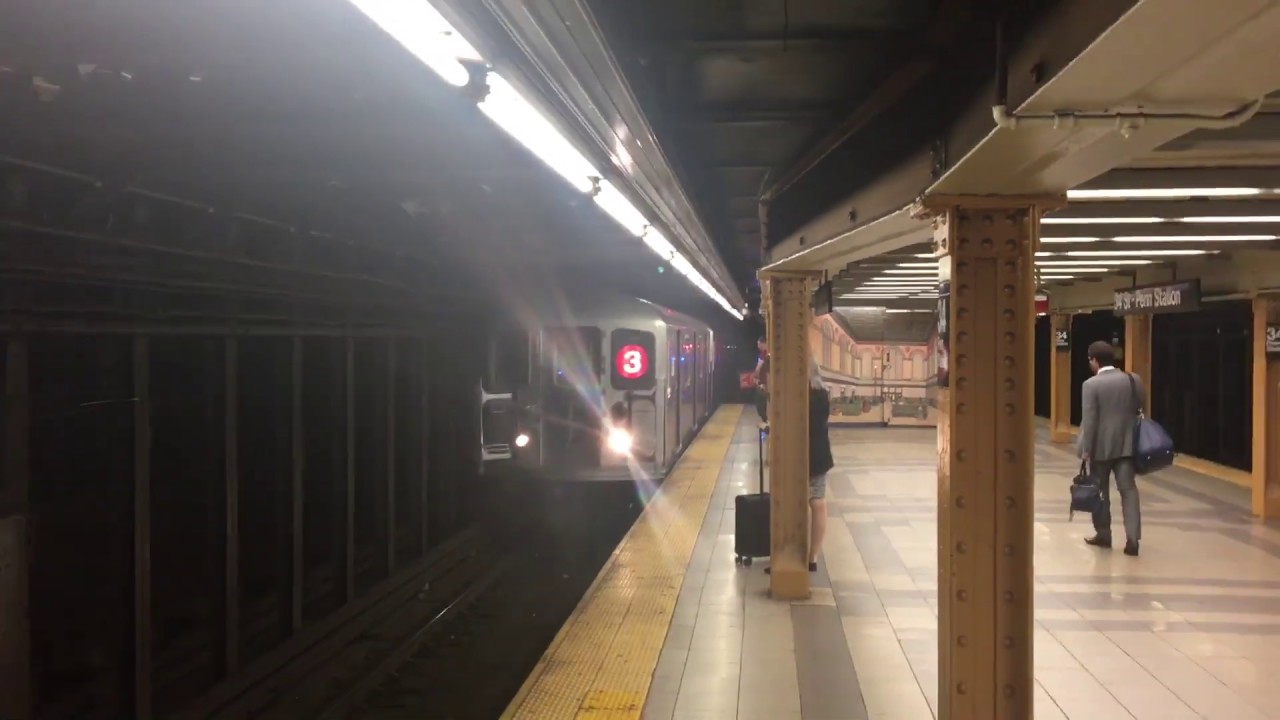 MTA NYC Subway 148th Street Bound R62 (3) Train At 34th Street-Penn ...