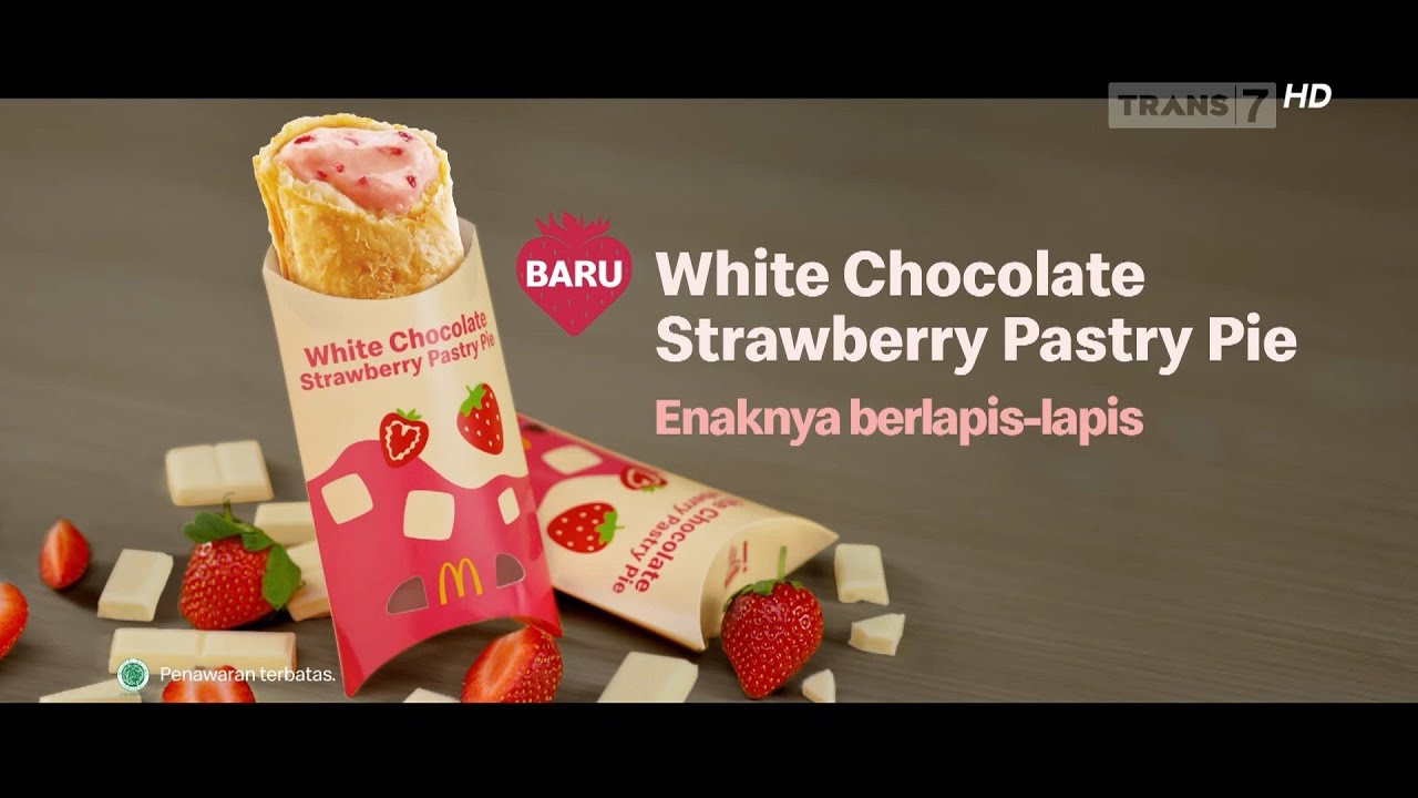 Iklan McD White Chocolate Strawberry Pastry Pie - YouTube