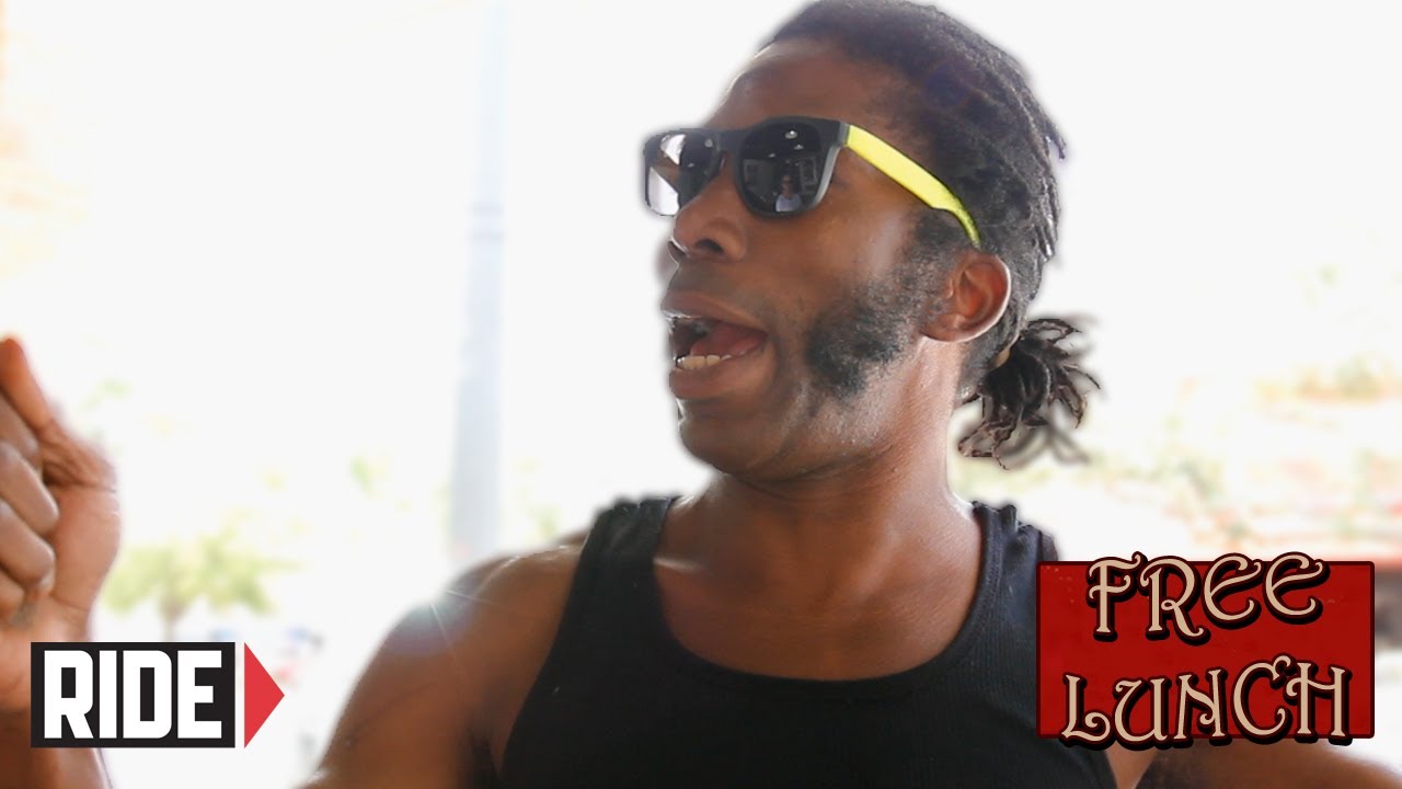 Skateboarder Clyde Singleton Hits His Head and Wets the Bed on Free Lunch - YouTube