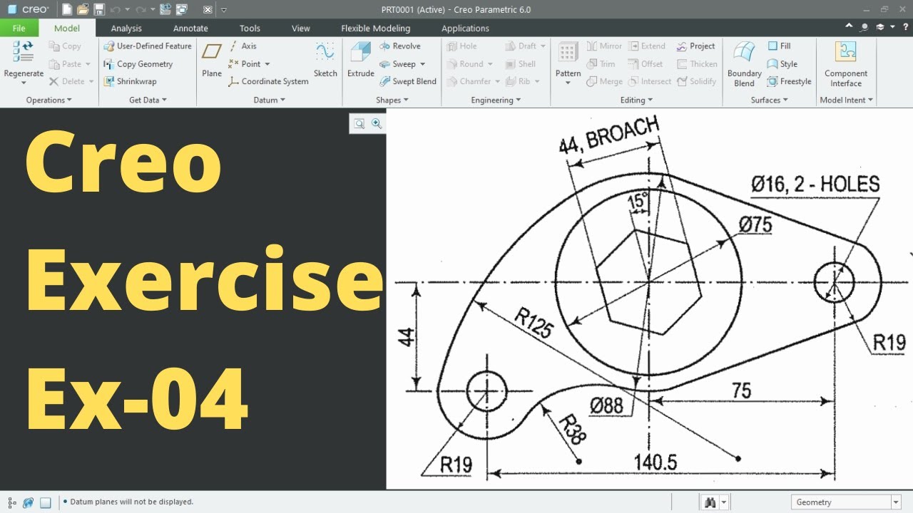 Sk-18 Creo Sketcher exercise tutorial for beginner and intermediate ...