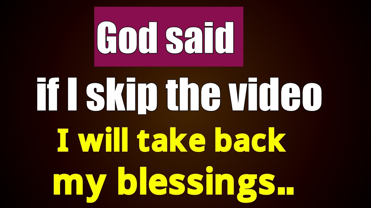 🛑God Message For You | God Said If I Skip The Video I Will Take Back My ...