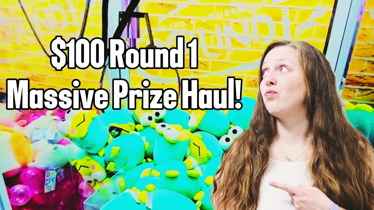 $100 Round 1 Claw Machine Challenge! - YouTube