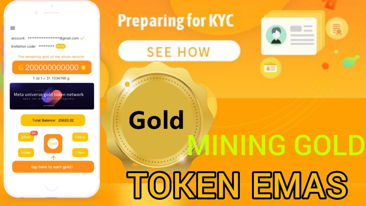 GOLD TOKEN MINING GOLD DAPATKAN TOKEN EMAS DI SINI..APLIKASI MINING TERBARU. - YouTube