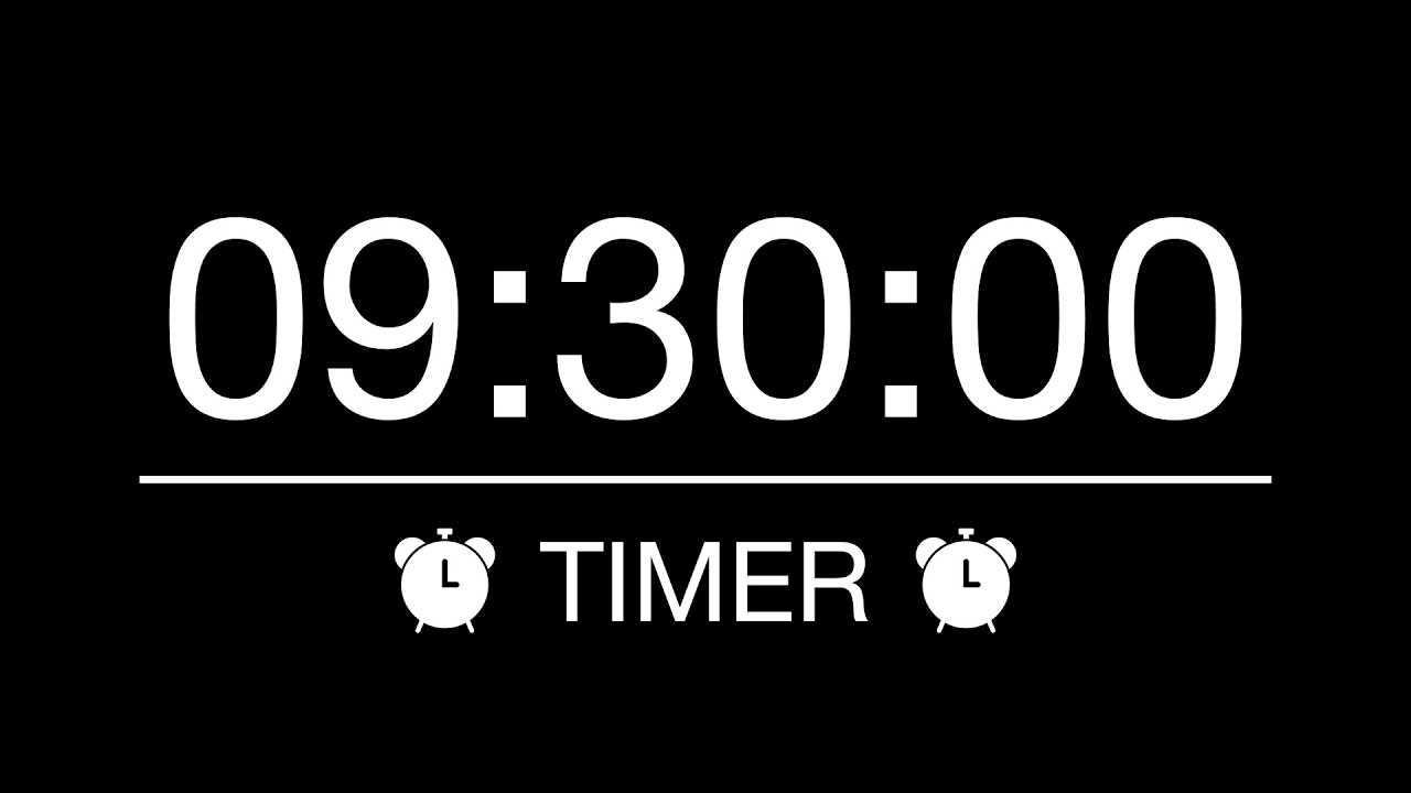 9 hours 30 minutes Countdown/Timer +Alarm - neun Stunden und dreißig ...