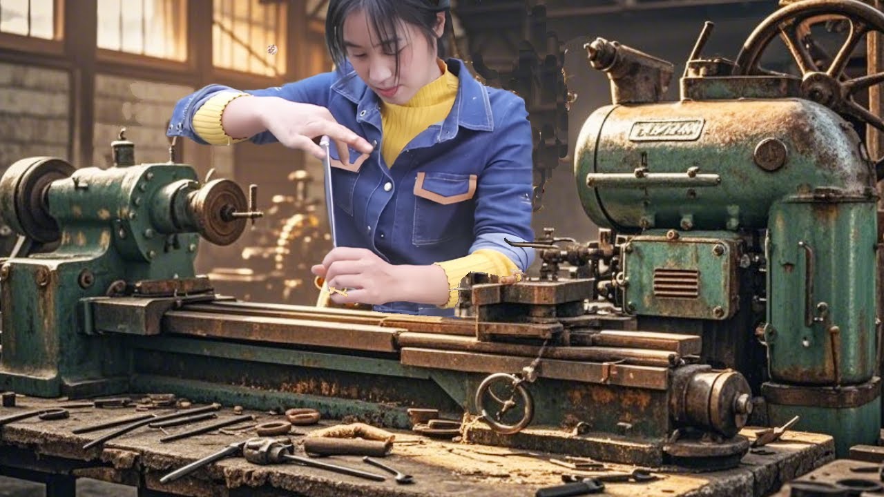 Genius Girl Transformed A 50-Year-Old Machine Tool - YouTube