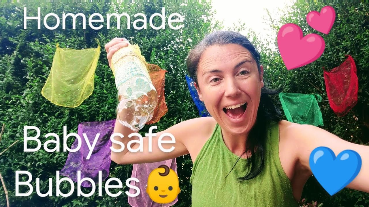 How To Make Your Own Baby Safe Homemade Bubbles! 🤗 Baby Bubbles sensory ...