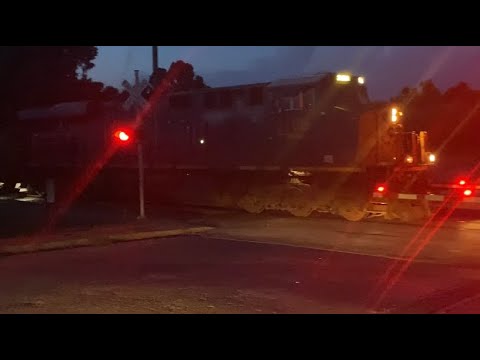 CSX 3108 Leads L632 In the sunset with a friendly crew - YouTube