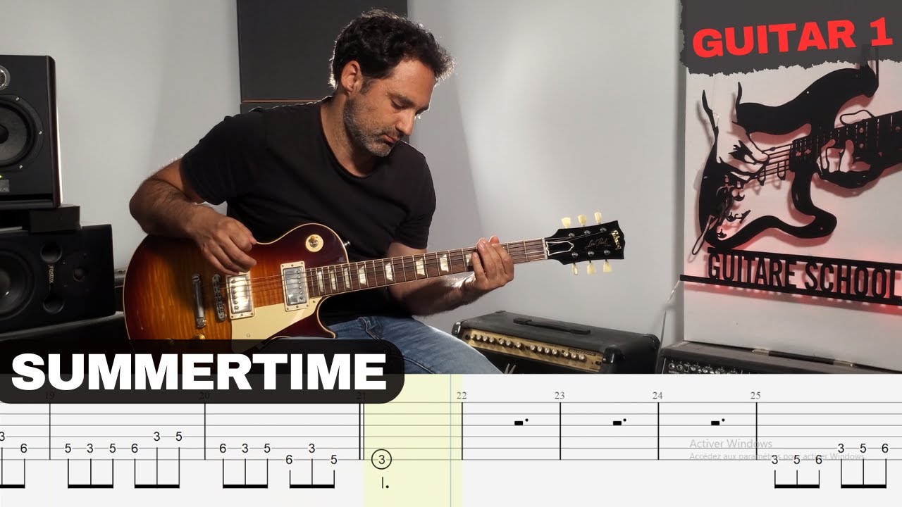 Janis Joplin - Summertime | guitar 1 | Cover with Tab | Lesson ...