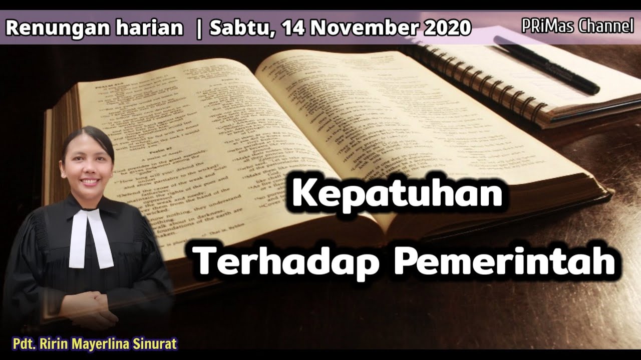 Renungan Harian Sabtu, 14 November 2020 | Roma 13 : 4 | KJ. No. 260 : 3 - YouTube Music
