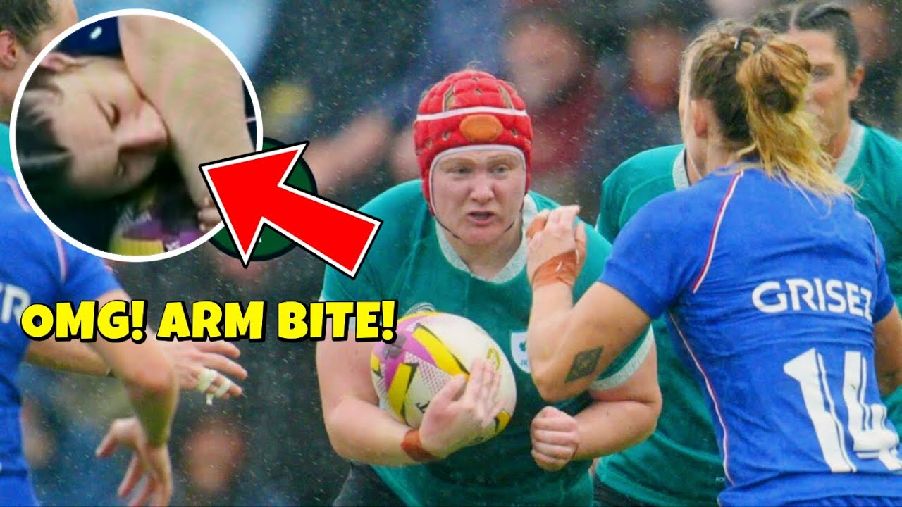 Women Rugby World Cup BITING: French woman sparks fury as she appears ...