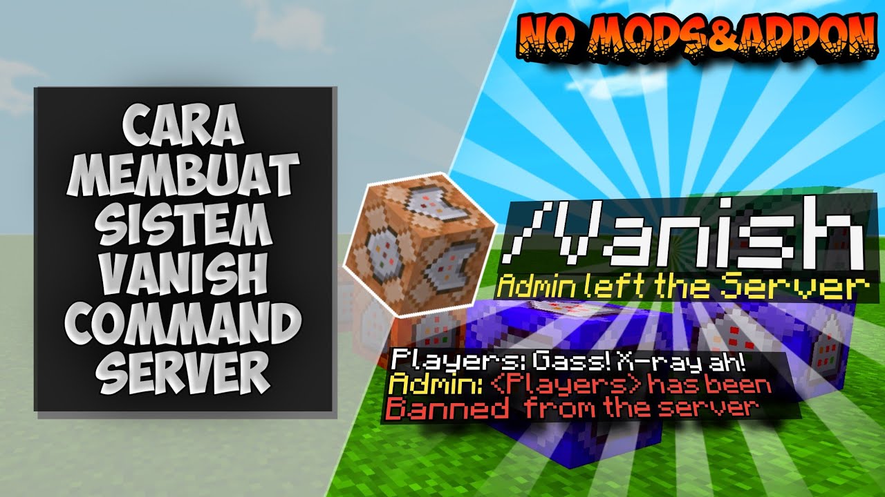 CARA MEMBUAT SISTEM VANISH SEPERTI DI SERVER — TUTORIAL COMMAND BLOCK ...