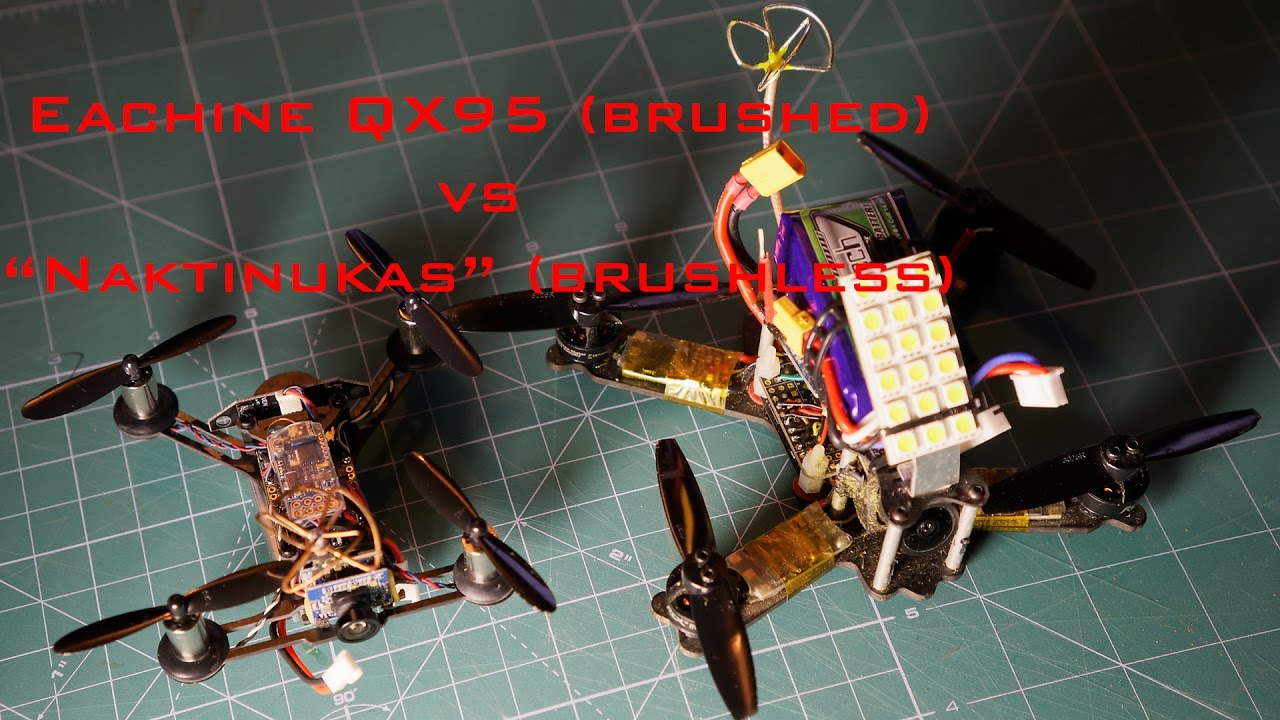Eachine QX95 vs DIY "Naktinukas" - outdoor FPV - YouTube