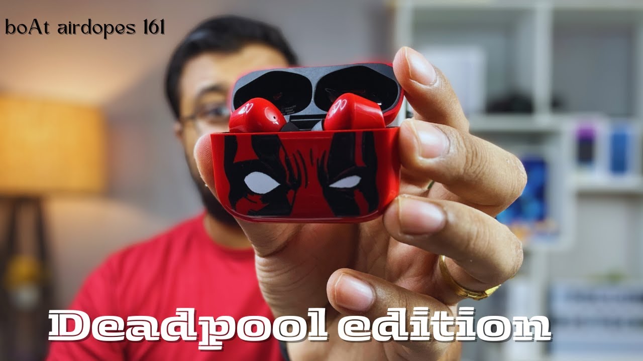 I tried boat airdopes 161 deadpool edition || Unboxing & complete ...