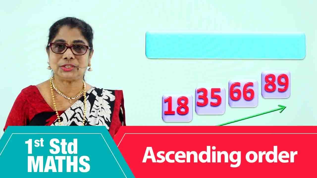 1st Std Maths | Ascending order | Mathematics Class -1 | Maths for ...