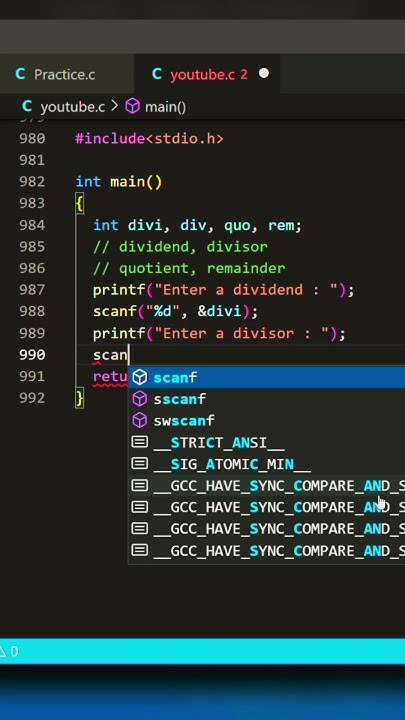 C Program to Compute Quotient and Remainder | C Programming | C Question Solving | - YouTube