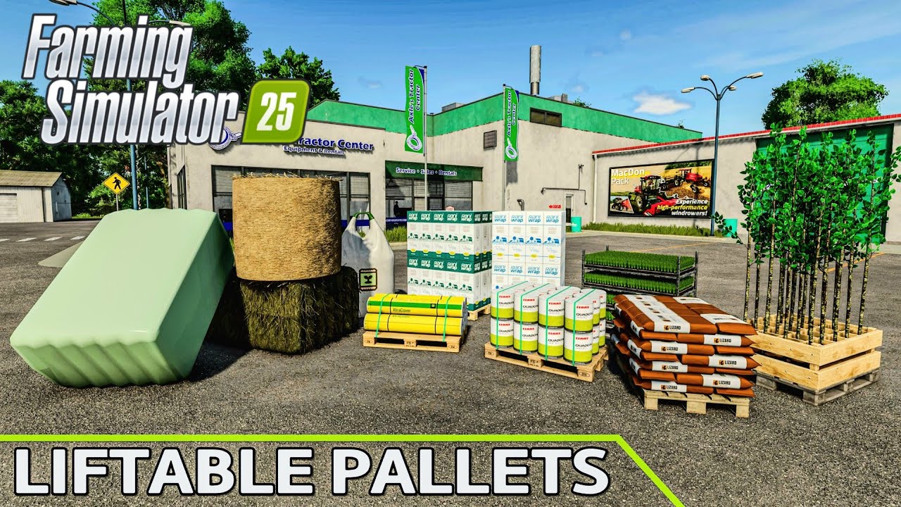 LIFTABLE PALLETS - MOD for all platforms | Farming Simulator 25 - YouTube