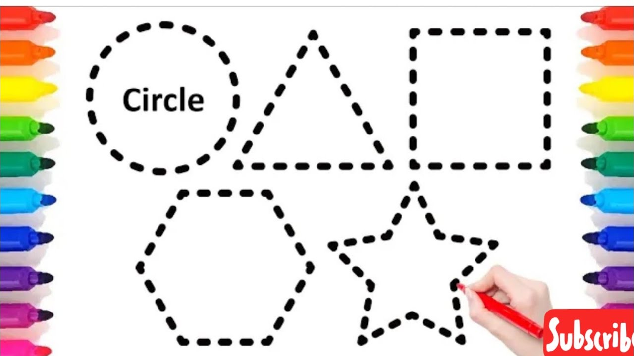 Shapes Drawing,Shapes colors, Shapes name,Circle,Triangle,Square, 2D ...