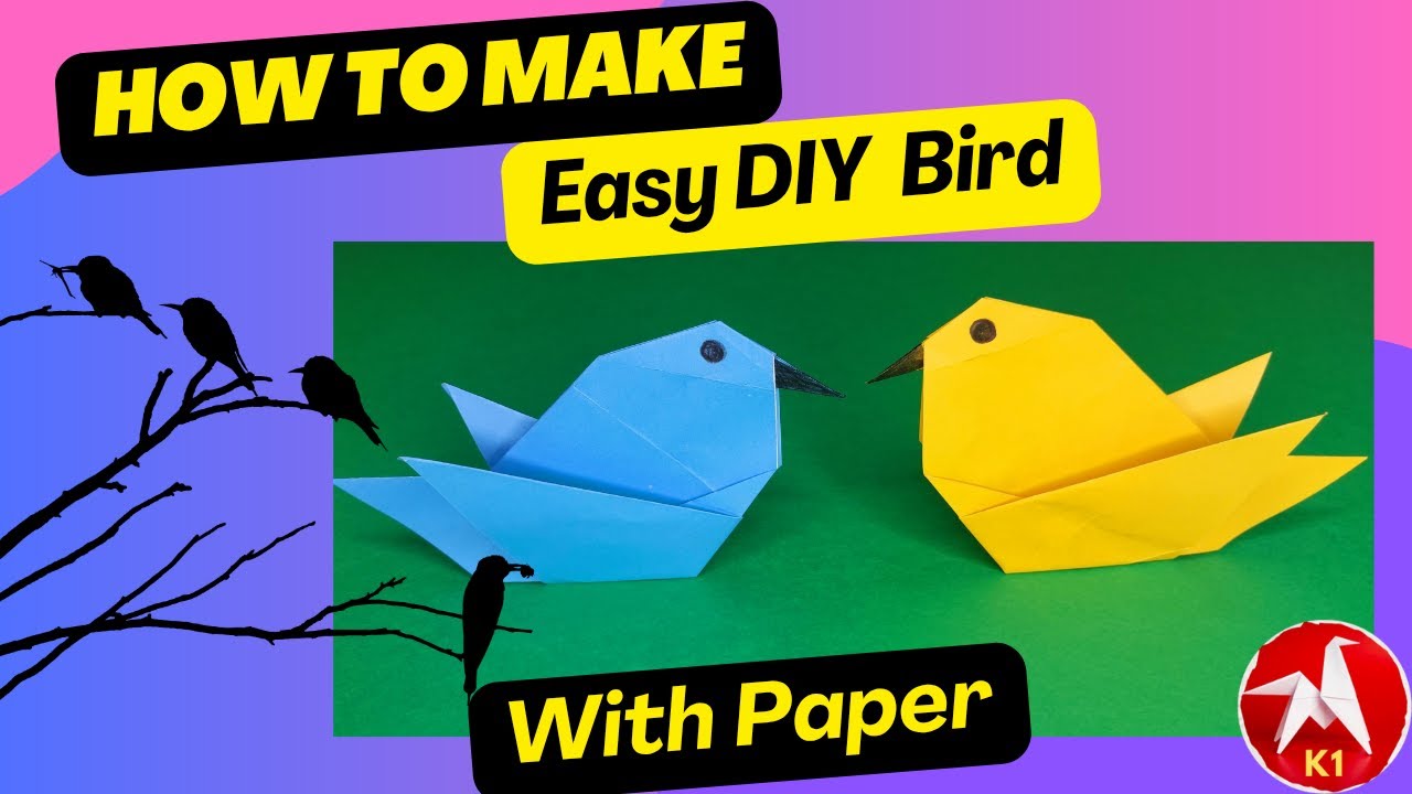🕊️ How fast can you fold a beautiful paper bird? make it in 6 minutes ⏳ ...