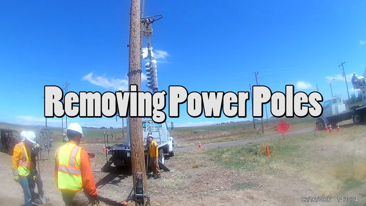 Removing Power Poles at the Northwest Lineman College NLC - YouTube
