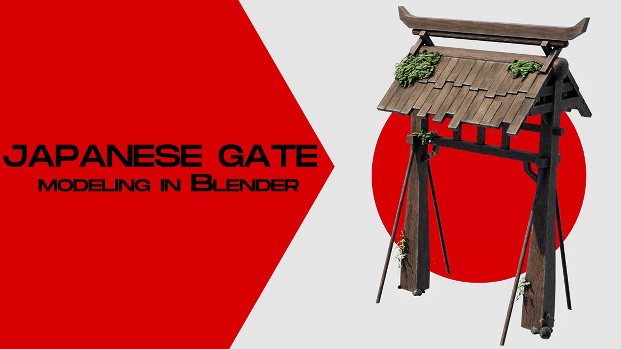 JAPANESE GATE | modeling in blender - YouTube