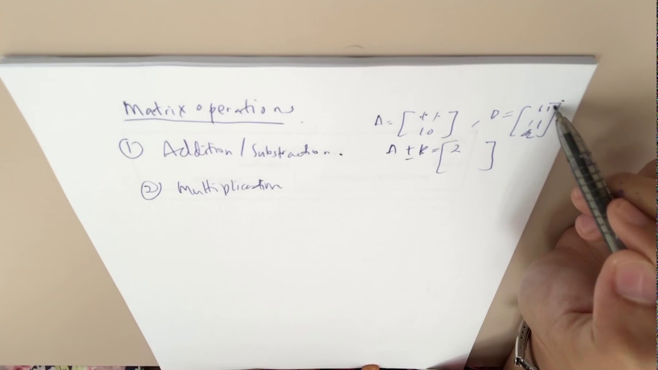 Matrices - basic operation pt 1 - YouTube