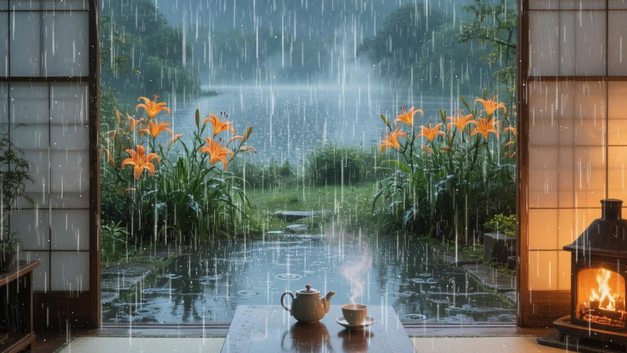 Peaceful Night Rain Sounds for Meditation, Healing Vibes, and Inner ...