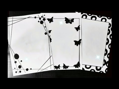 Black & White Border/Border Design for Front Page/Border Design on ...