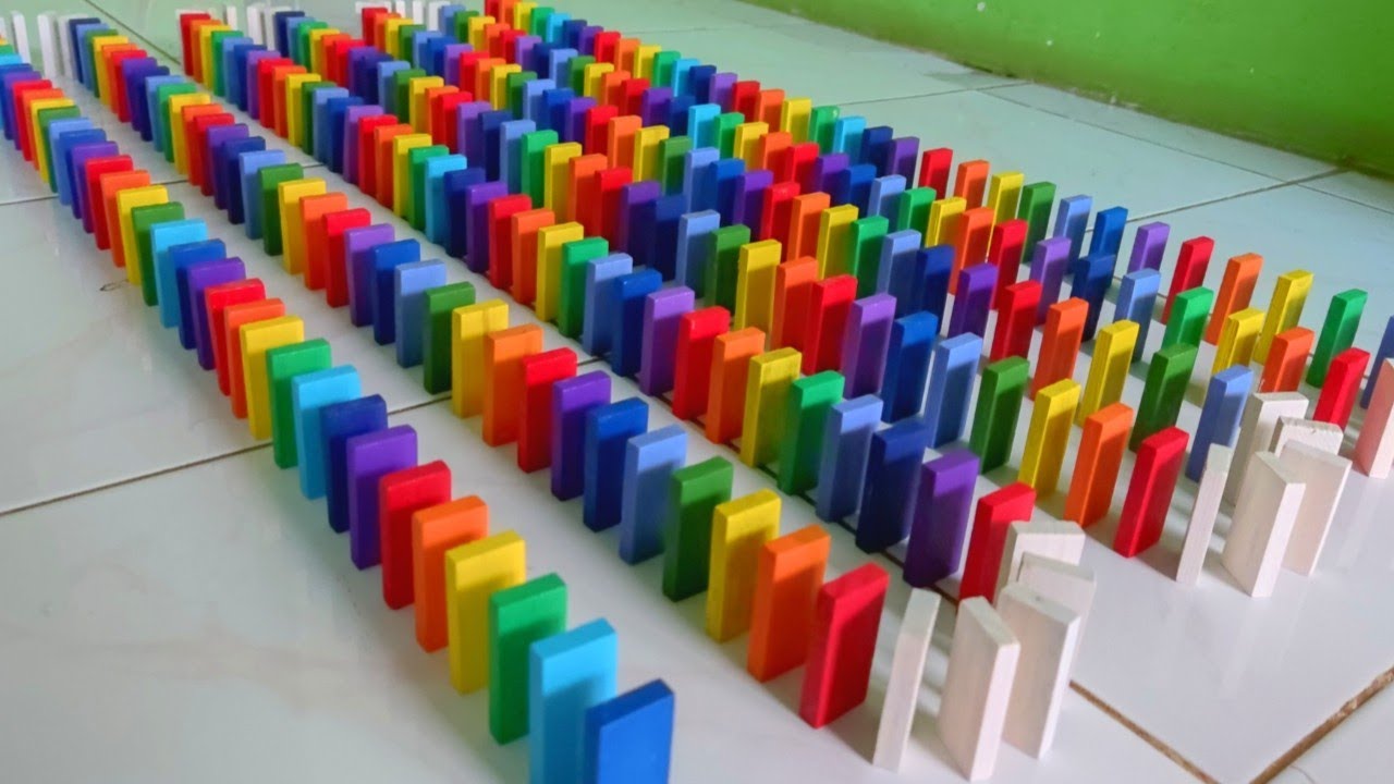 Beautiful Colorful Rainbow Dominoes That Will Make You Happy - YouTube