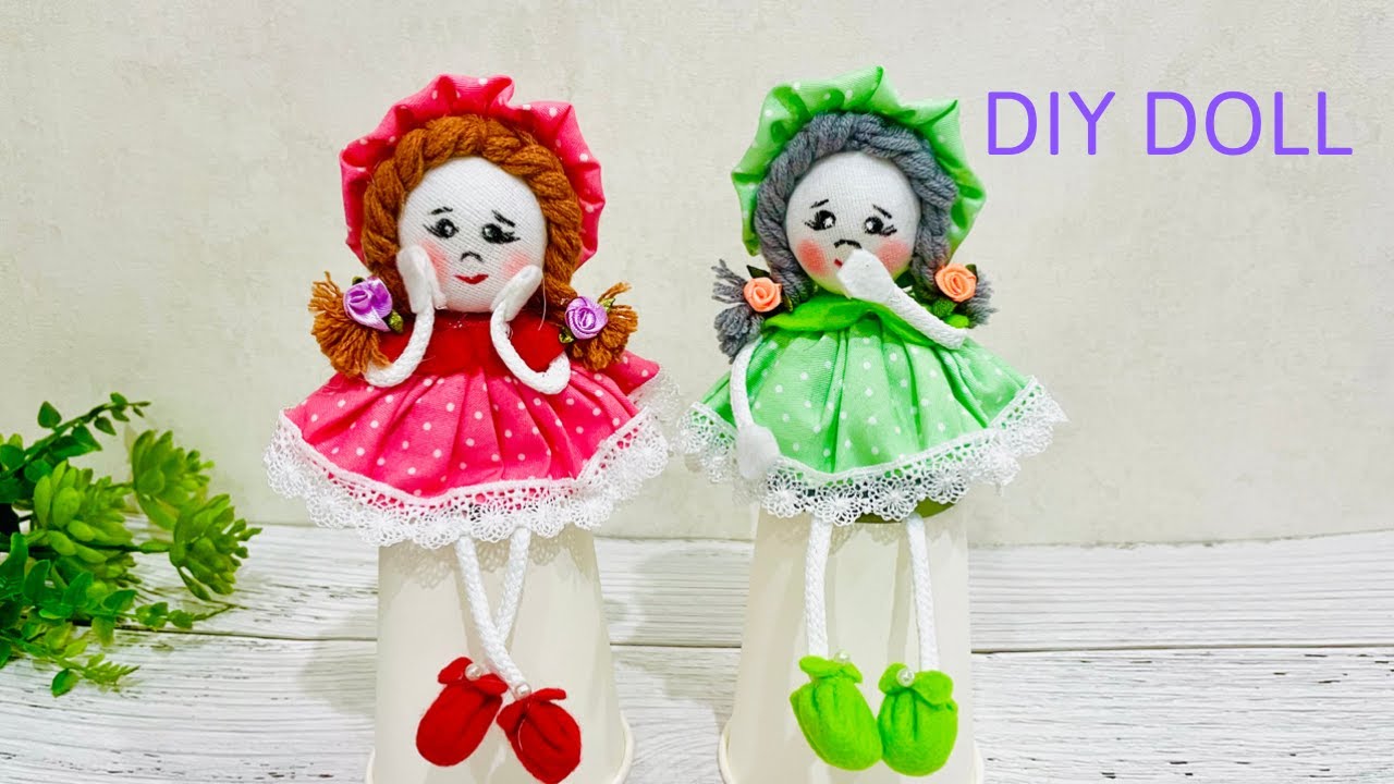 Super easy Diy cute Doll/How to make a doll cute with fabric/Craft idea ...