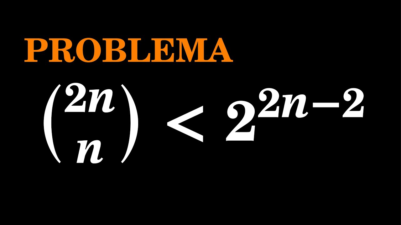 Inducción matemática: 2n combinado n es menor a 2^(2n-2) - YouTube