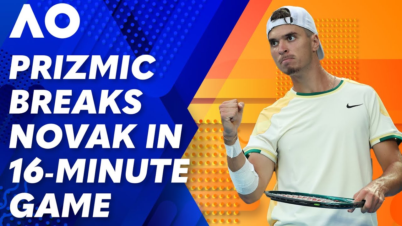 Prizmic breaks Djokovic in 16-MINUTE GAME! | 2024 Australian Open ...