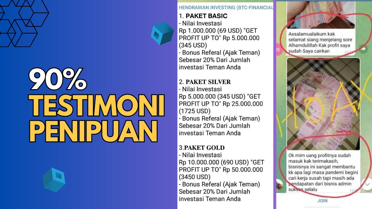 TESTIMONI & REVIEW PALSU HASIL KERJA PARUH WAKTU DAN INVESTASI BODONG ...