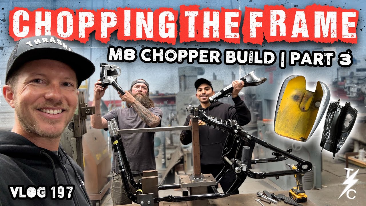 Chopping The Frame On Our M8 Chopper Build | Part 3 - Vlog 197 - YouTube