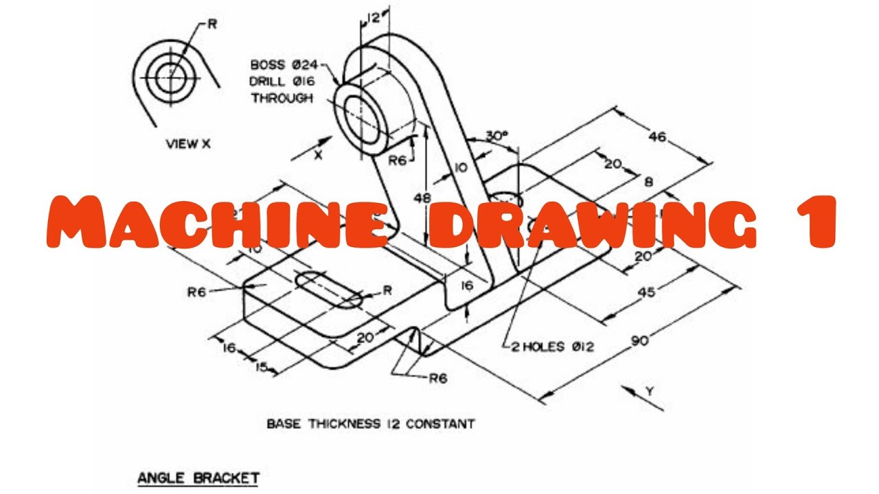 Orthographic projection - Machine drawing in | Technical drawing ...