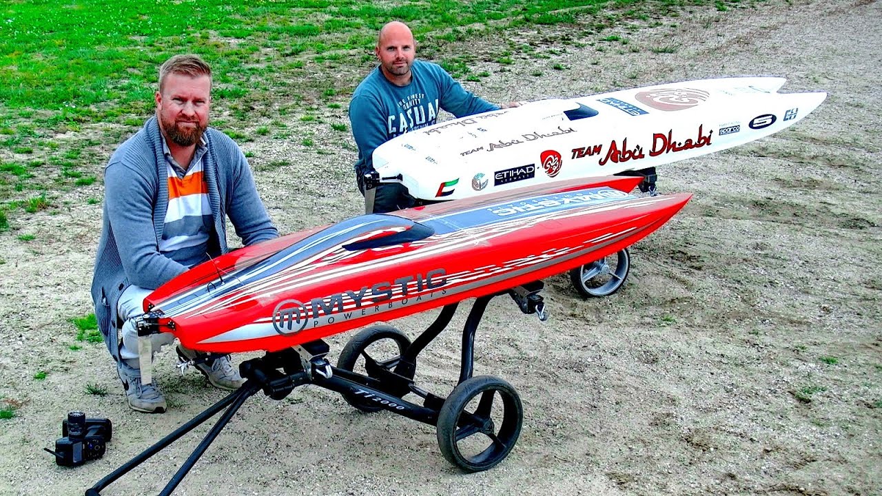 2 HUGE RC POWERBOATS RACE / POWERBOAT OVER 150 KMH !!! / FANTASTIC ...