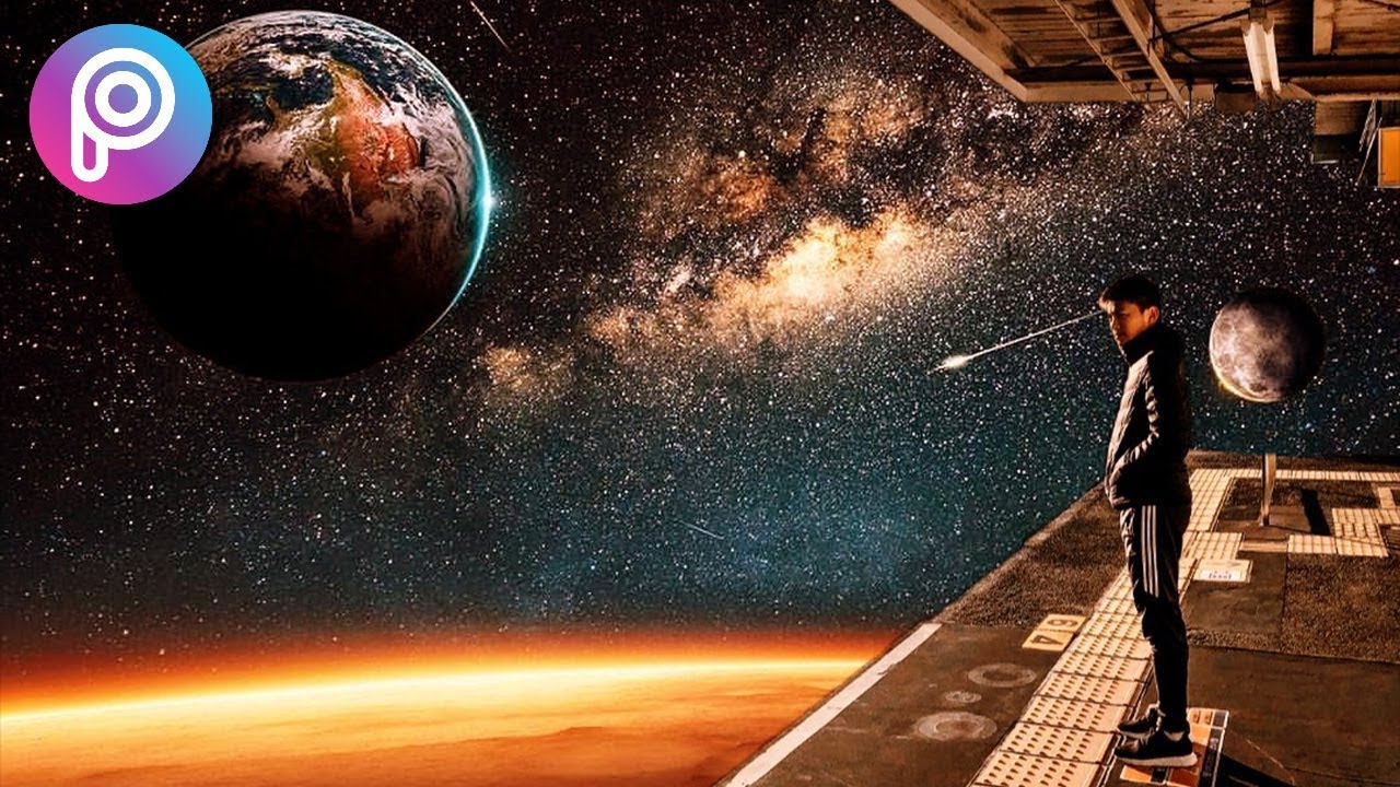Space train station Picsart Tutorial - YouTube