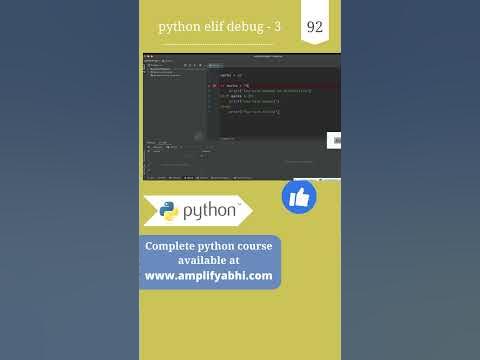 Python - elif condition ? how to debug part - 2 | #shorts #amplifyabhi | py 92 - YouTube