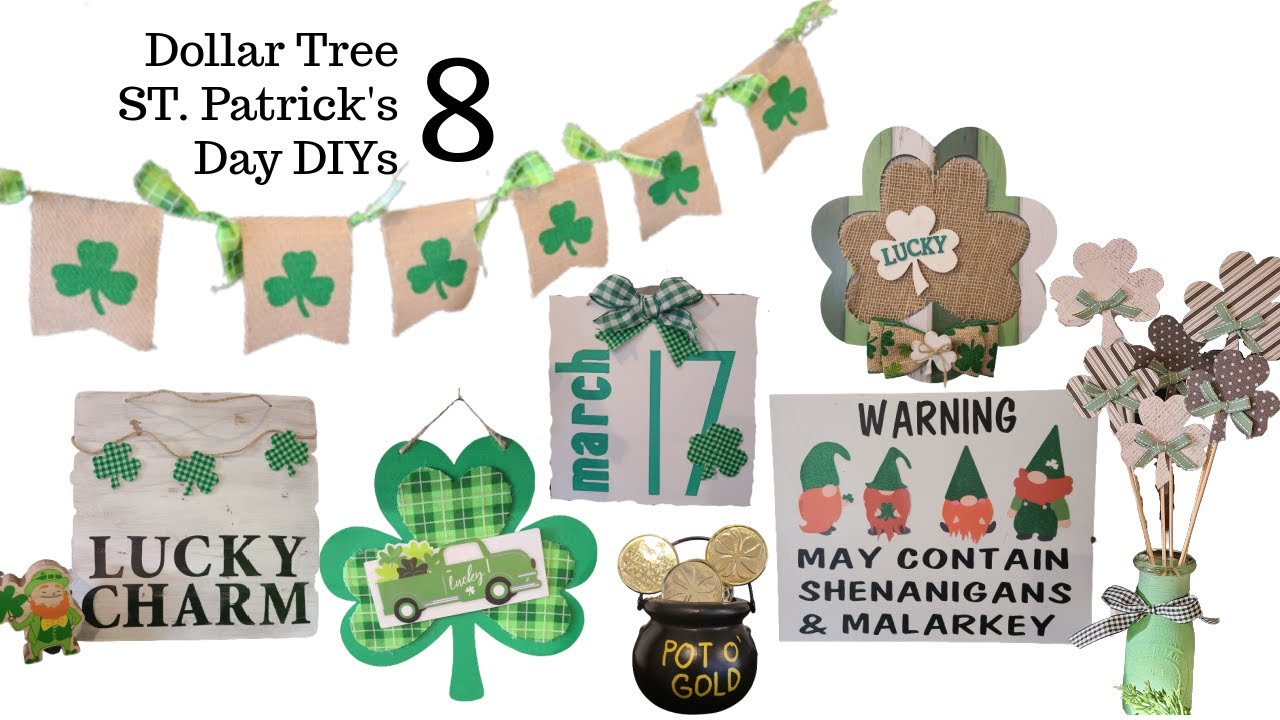 8 Dollar Tree ST. Patrick's Day DIYs - YouTube
