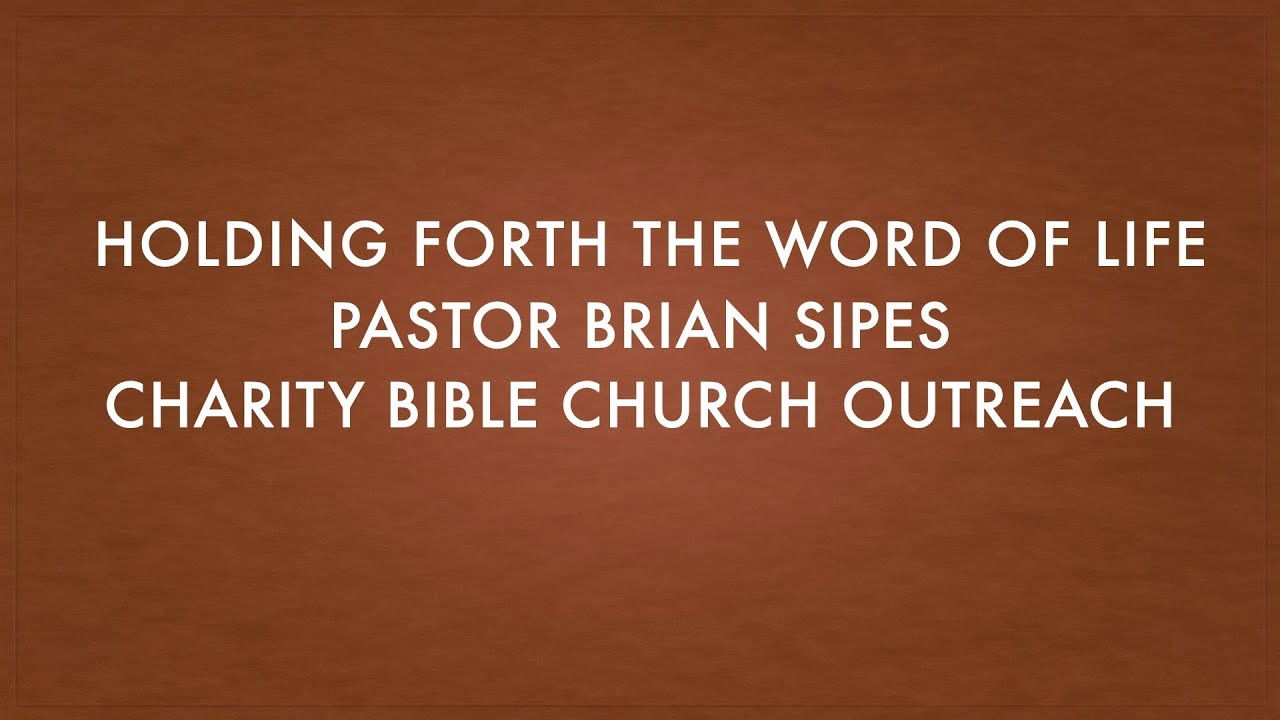 Holding Forth the Word of Life May 12, 2024 - YouTube