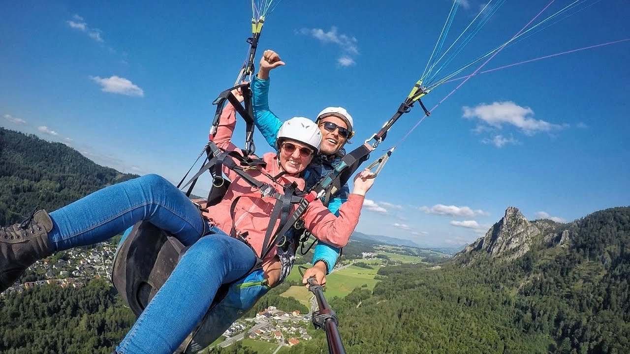 I went PARAGLIDING in AUSTRIA and my guide took me on a JOYRIDE in the ...