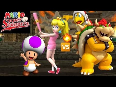 Peach and Toad Army vs Bowser Army | Mario Super Sluggers #94 - YouTube